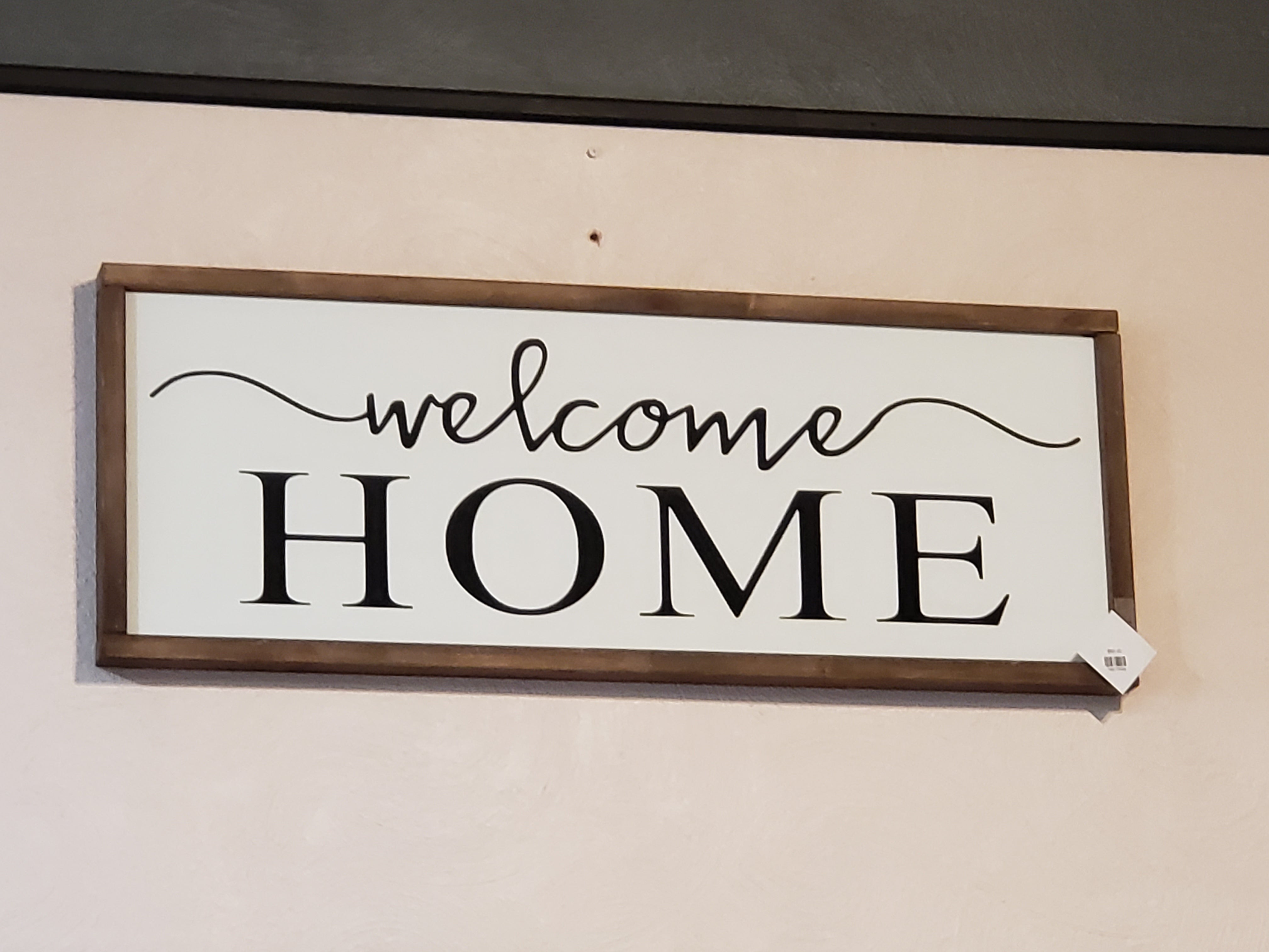 "Welcome Home" Wood Sign – Cosmos + Clover Boutique